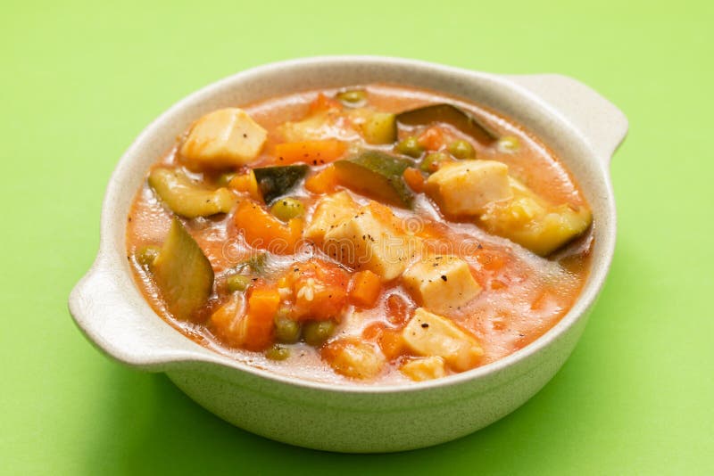 Delicious Stew Squid with Vegetables in Bowl Stock Photo - Image of ...