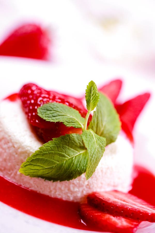 Delicious Strawberry Dessert Stock Image - Image of plate, snack: 16939219