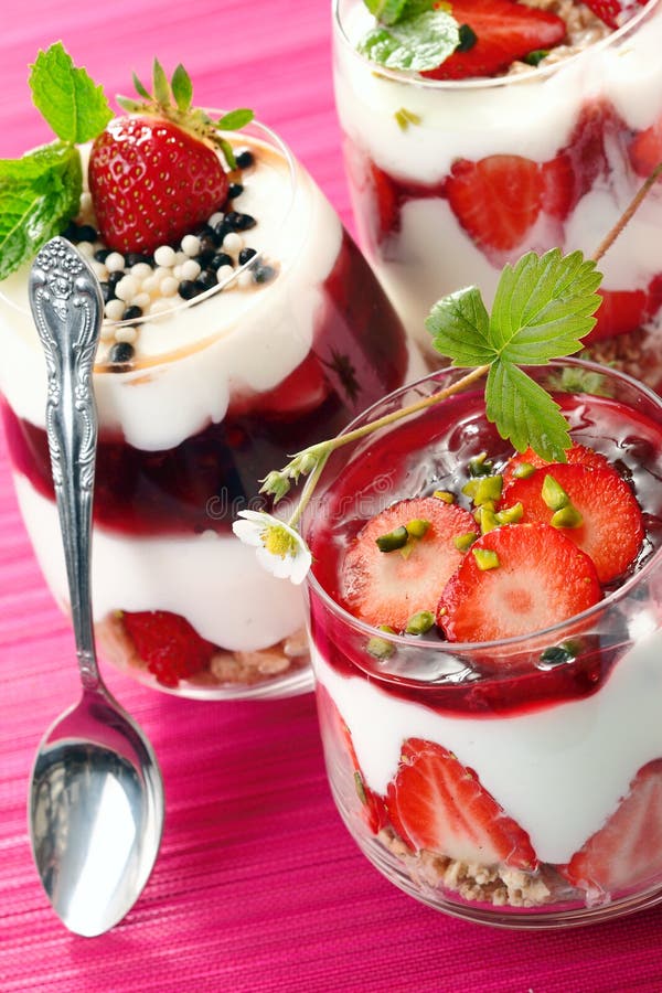 Delicious Decorative Strawberry Dessert Stock Image - Image of gourmet ...