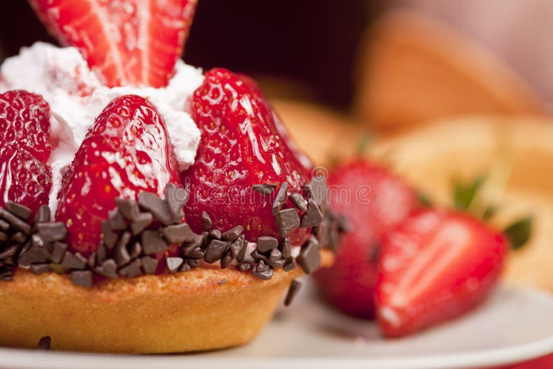 Delicious Strawberry Fruit Tart Stock Photo - Image of dessert ...
