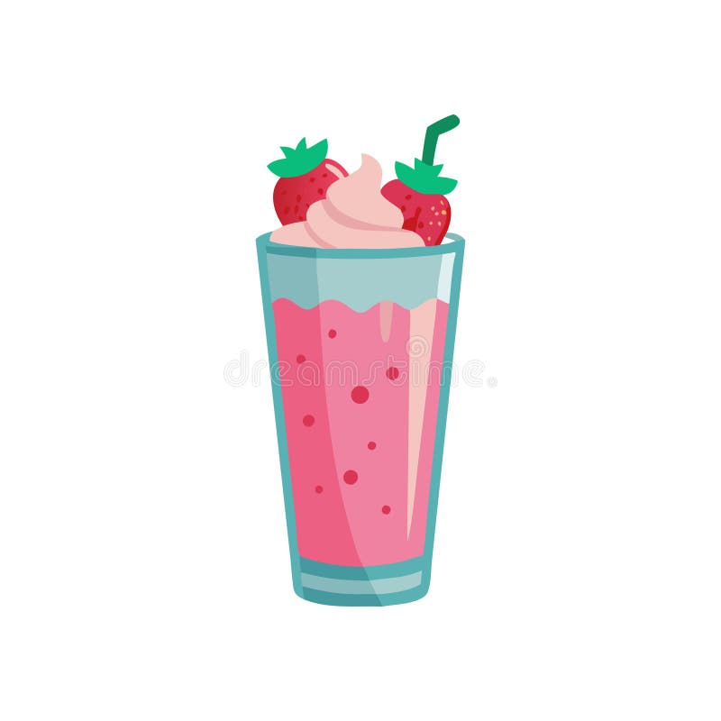 Strawberry Milkshake, Hand Draw Sketch Vector Stock Vector ...