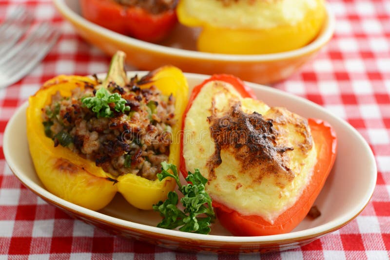 Delicious stuffed peppers stock image. Image of healthy - 116135803