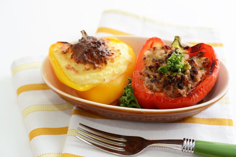 Delicious stuffed peppers stock photo. Image of dinner - 116135830