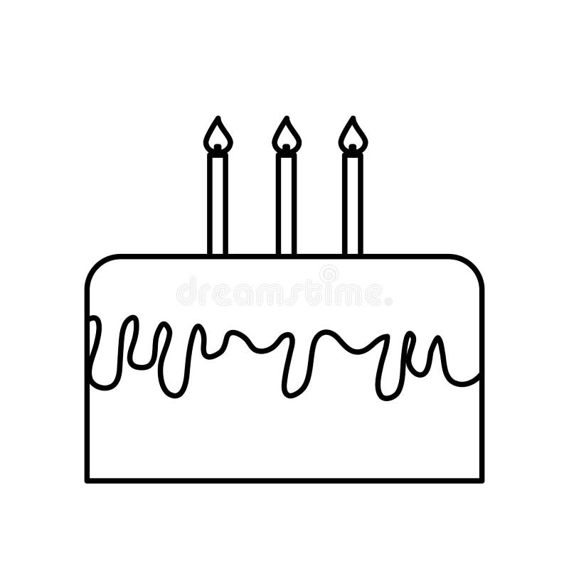 Delicious sweet cake icon stock vector. Illustration of decorative ...