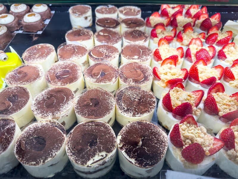 Delicious Sweet Cakes and Pastries on the Shelf in the Store Stock ...