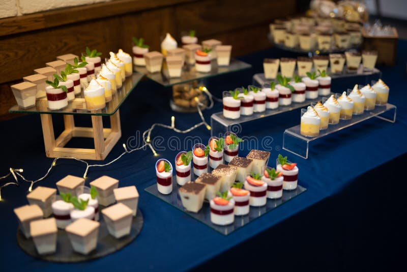 Delicious Sweet Dessert Candy Bar on Celebration. Stock Image - Image ...