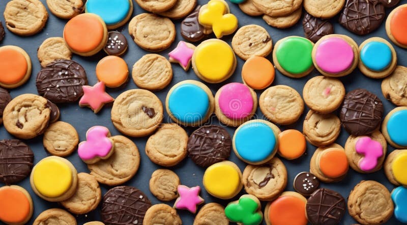 Delicious Sweets on Abstract Background, Sweets, Chocoltae, Donuts ...