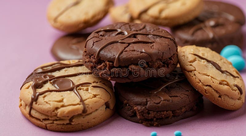 Delicious Sweets on Abstract Background, Sweets, Chocoltae, Donuts ...