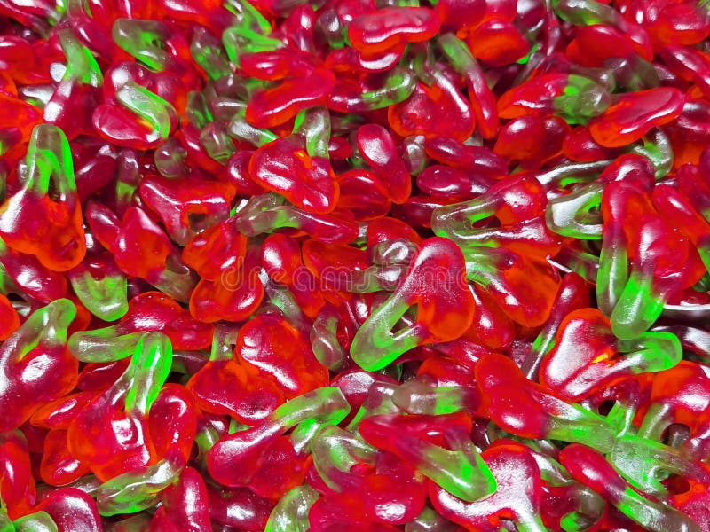 Delicious Sweets in Red and Cherry Stock Photo - Image of closeup ...