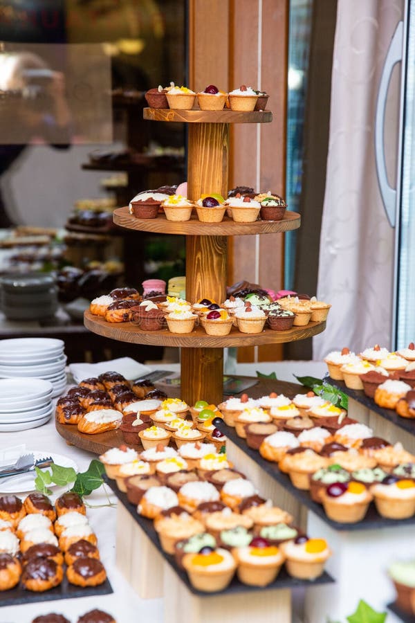 Delicious Sweets on the Wedding Candy Buffet Stock Photo - Image of ...