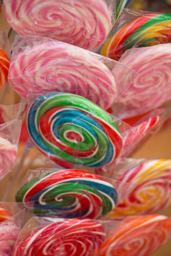 Delicious Swirl Candy and Sweets for Kids Stock Image - Image of ...