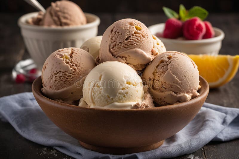 Delicious and Tasty Ice Cream Composition Stock Illustration ...