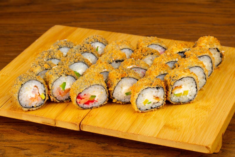 Delicious Tempura Sushi Set Stock Photo - Image of japanese, maki ...