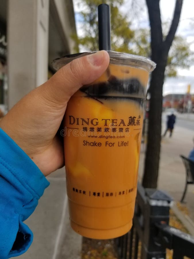 Delicious Thai Double Topping Tea Editorial Photo - Image of topping ...