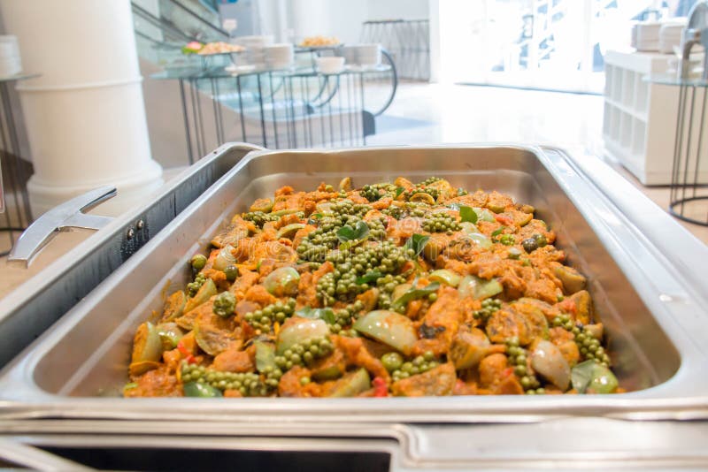 Delicious Thai Food in Dish for Buffet Stock Photo - Image of cuisine ...