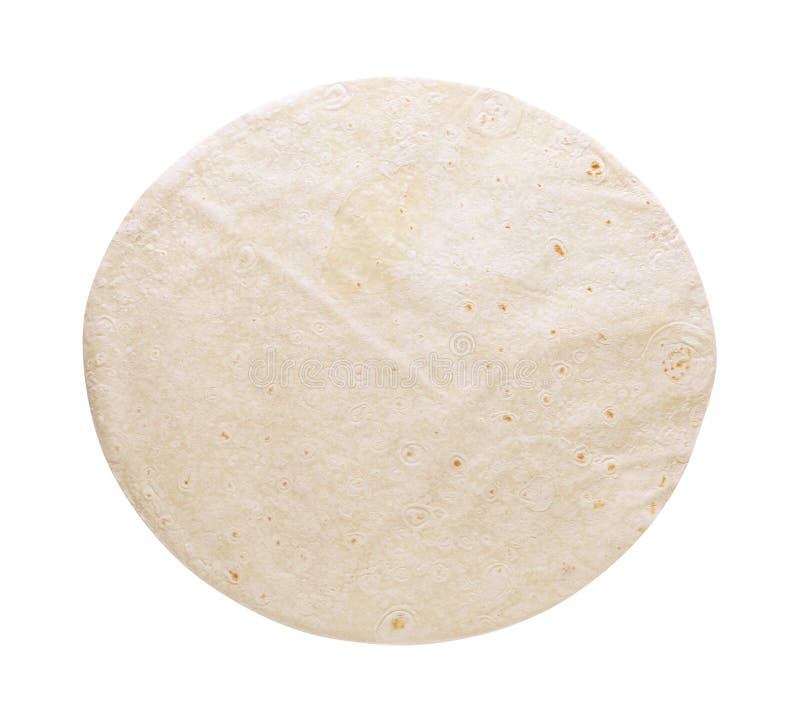 Delicious Thin Armenian Lavash on White Background, Top View Stock ...