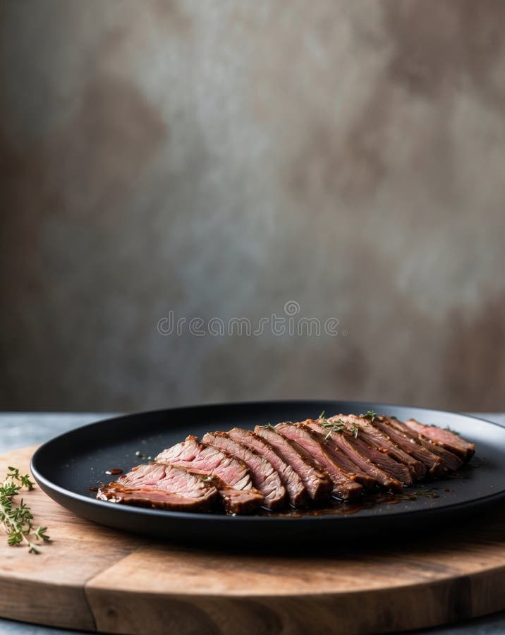 Sliced and Marinated Beef Seasoned with Spices is Presented Alongside a ...