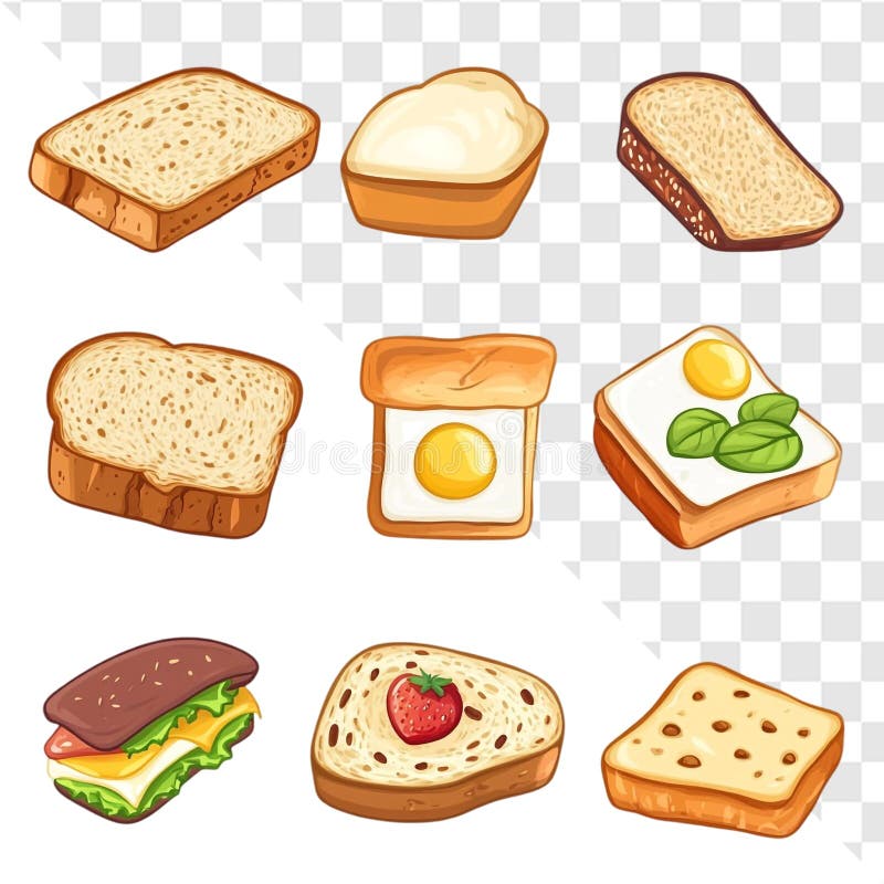 Delicious Toast and Sandwich Variations a Tempting Breakfast or Snack ...