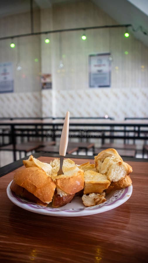 Delicious Toast on the Table Stock Image - Image of flying, smoke ...