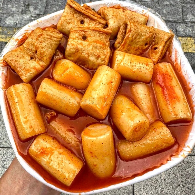 Delicious Toppoki Korean Food Stock Illustration - Illustration of ...