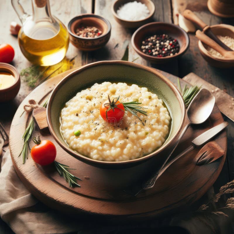 Delicious Traditional Creamy Italian Risotto Stock Illustration ...