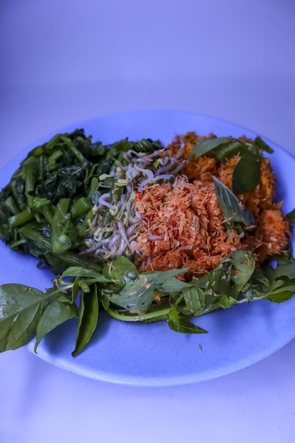 Delicious Traditional Mix Vegetables with Coconut from Java Called Urap ...