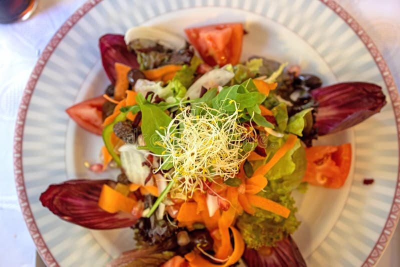 Delicious Traditional Spanish Mixed Salad Stock Image - Image of ...