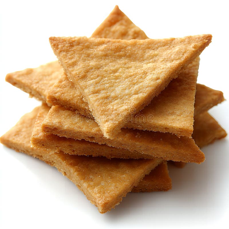 Delicious Triangular Shortbread Cookies Stack Sweet Baked Pastry Golden ...