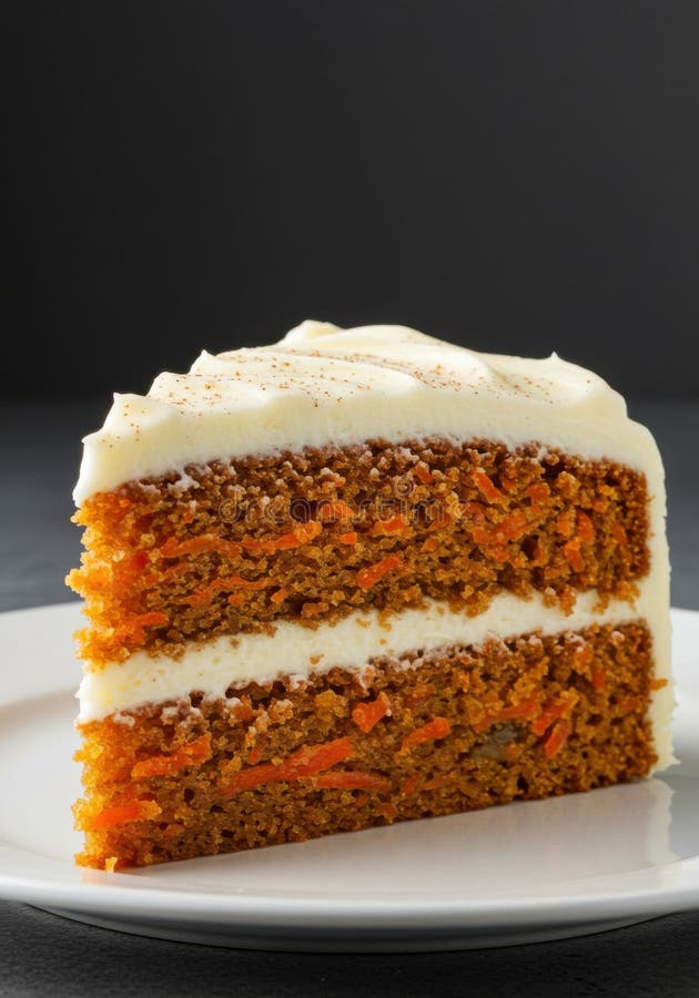 Delicious Two Layer Carrot Cake with Cream Cheese Frosting Stock ...