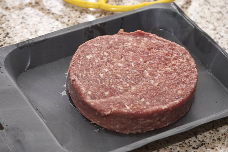 Delicious Uncooked Hamburger Stock Photo - Image of meatball, food ...