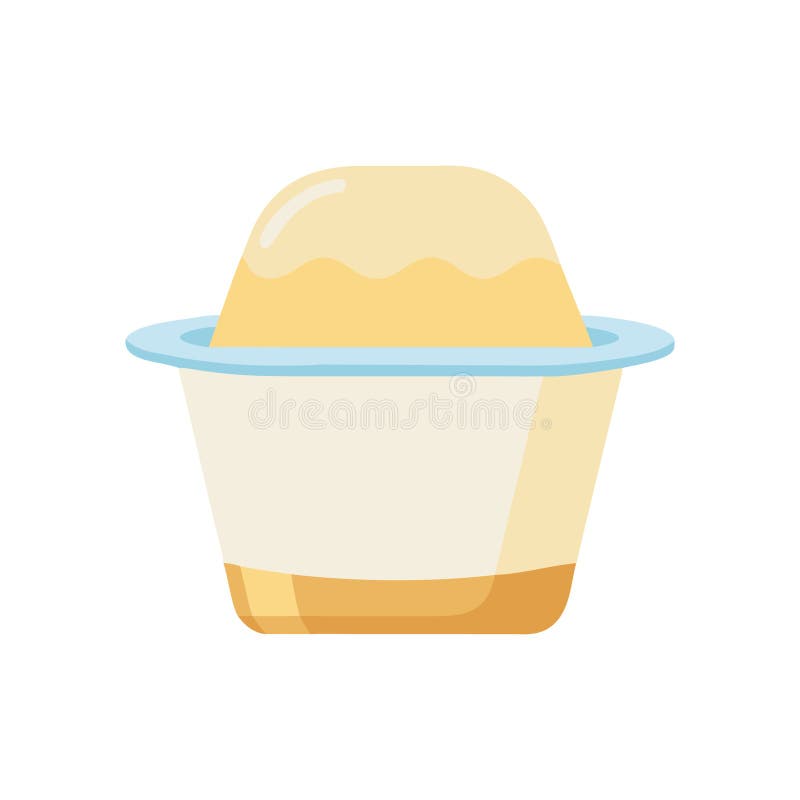 Delicious Vanilla Pudding Cup Design Stock Vector - Illustration of ...