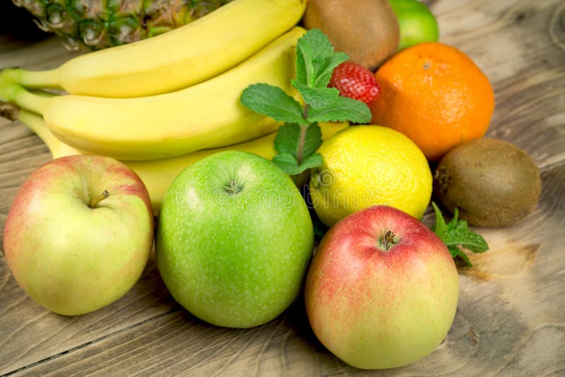 Delicious Various Fresh and Organic Fruits Stock Photo - Image of ...