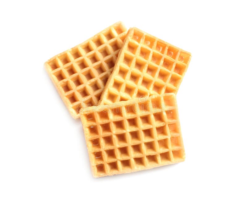 Delicious Waffles for Breakfast, Top View Stock Photo - Image of object ...