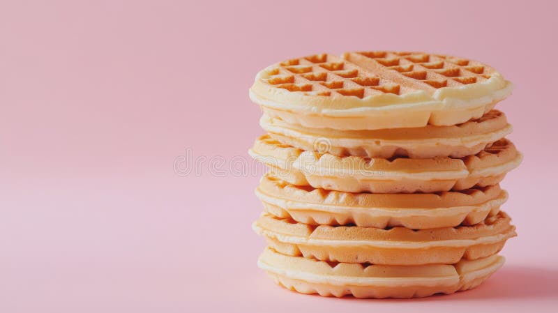 Delicious Waffles Stacked on a Smooth Gradient Background Stock Image ...