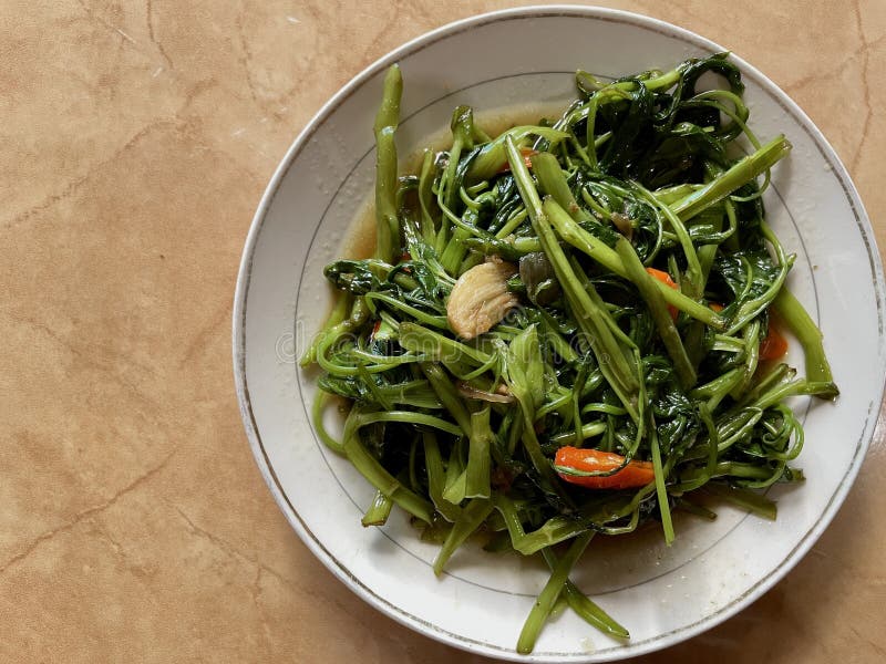 Swamp cabbage stock photo. Image of cuisine, indonesianfood - 391175096