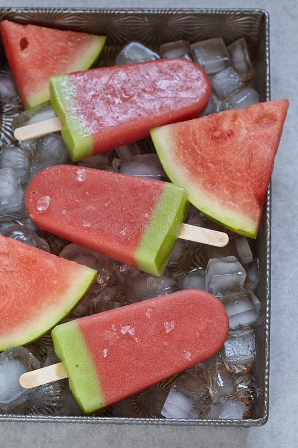 Delicious Watermelon Popsicles Stock Photo - Image of cool, candy: 85502560