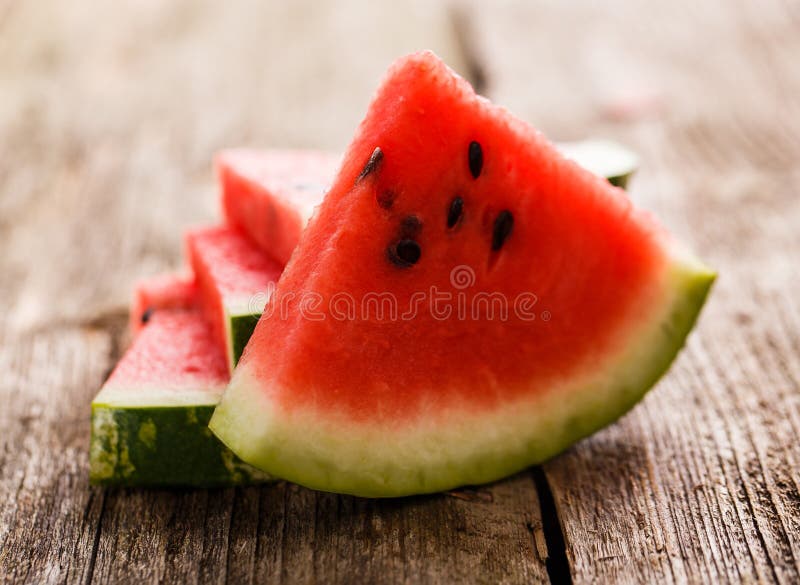 Delicious Watermelon on the Table Stock Image - Image of freshness ...