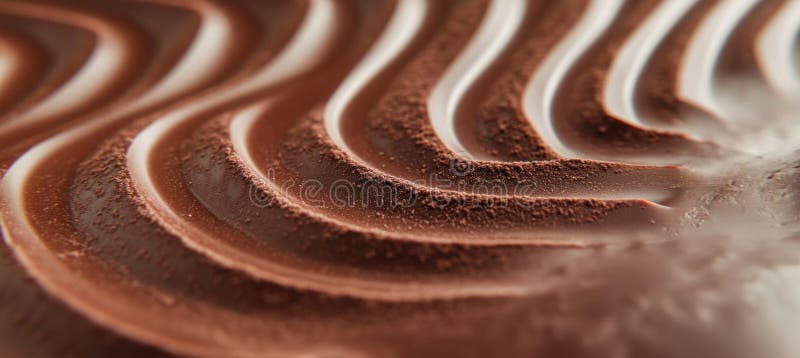 Delicious Wavy Milk Chocolate Surface Forming an Abstract Pattern Stock ...