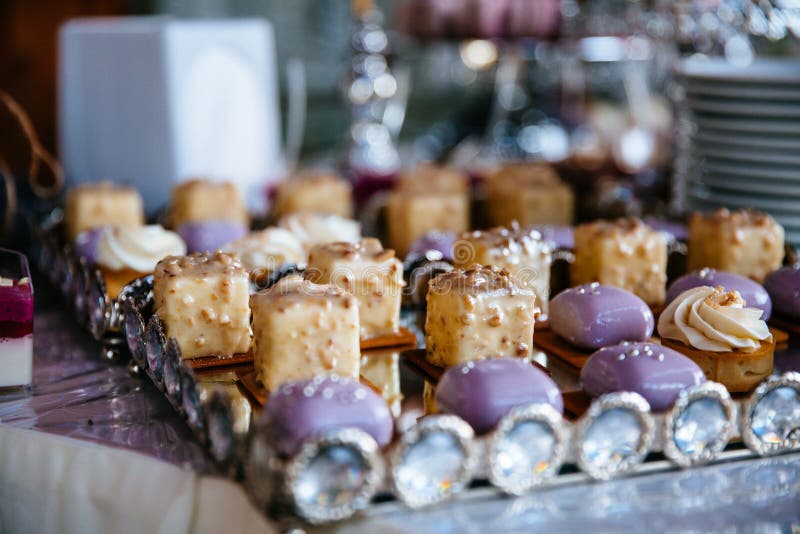 Delicious Wedding Reception Candy Bar Dessert Table Stock Image - Image ...