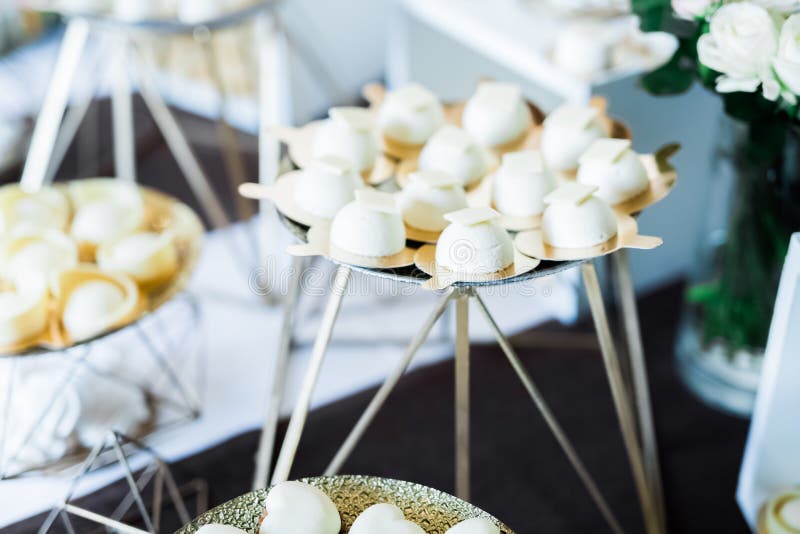 Delicious Wedding Reception Candy Bar Dessert Table Stock Image - Image ...