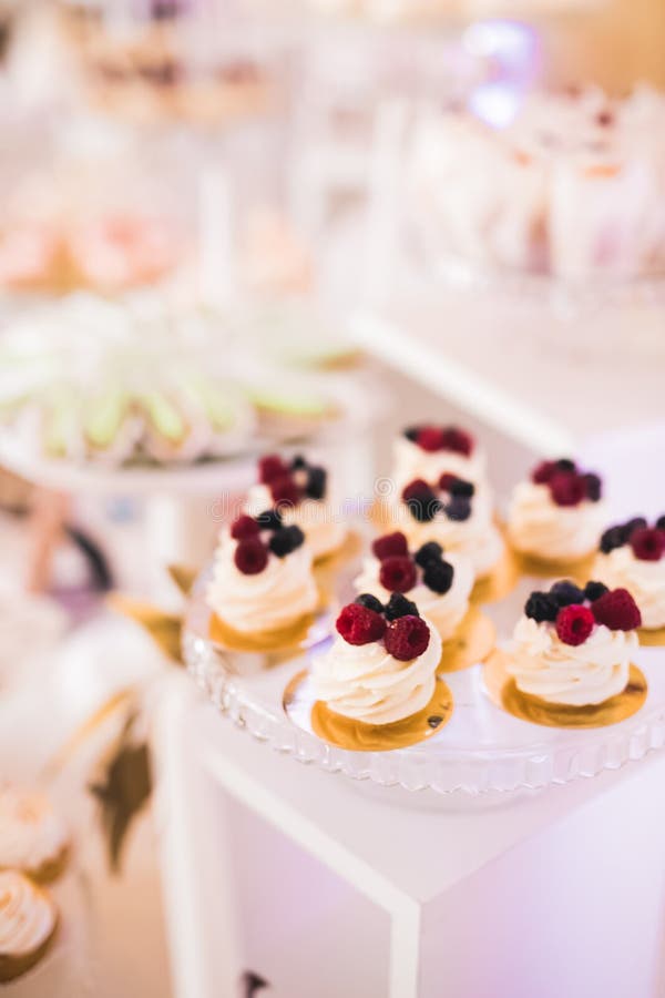 Delicious Wedding Reception Candy Bar Dessert Table Stock Photo - Image ...