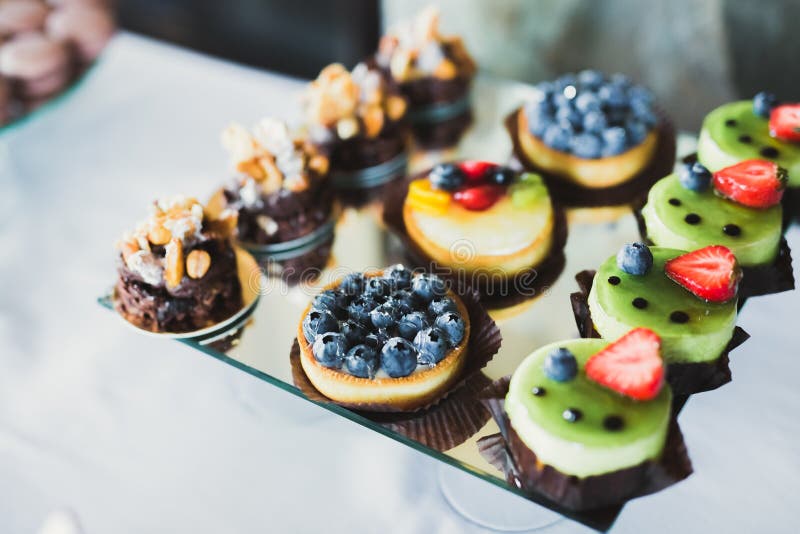 Delicious Wedding Reception Candy Bar Dessert Table Stock Image - Image ...