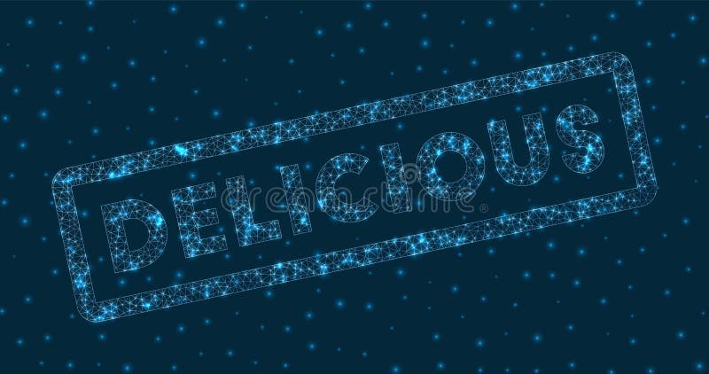 Delicious Word in Digital Style. Stock Vector - Illustration of ...