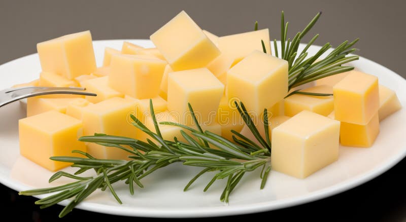 Delicious Yellow Cheeses on a Tray Stock Illustration - Illustration of ...