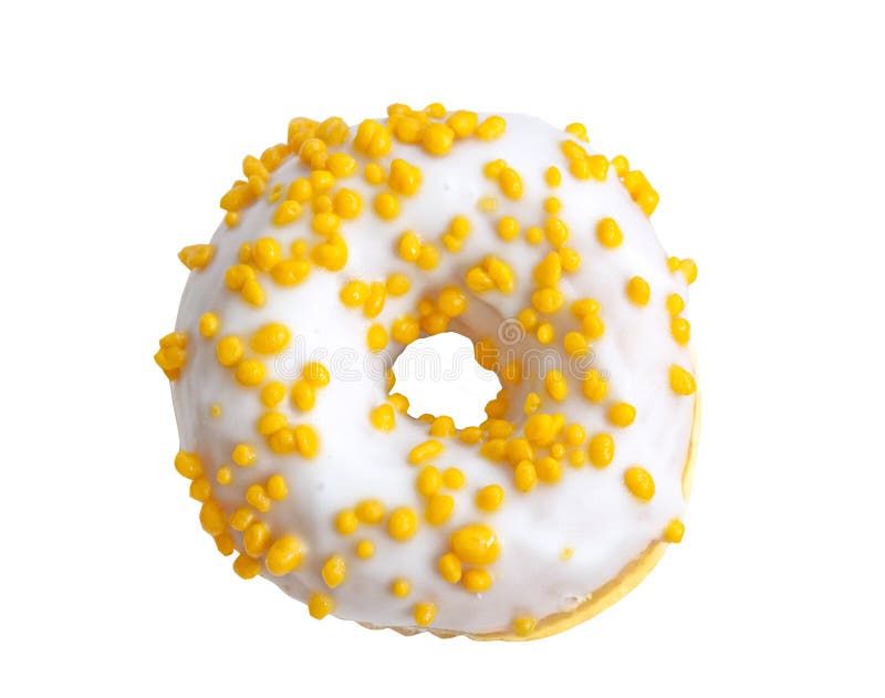 Delicious yellow donut stock image. Image of baked, cake - 260988893