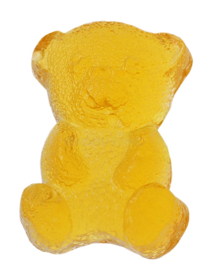 Delicious Yellow Gummy Bear Candy Isolated on White Editorial Image ...