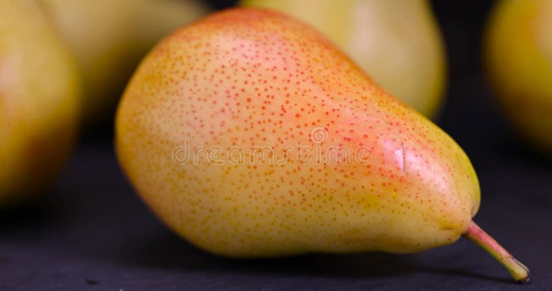 Delicious Yellow Pears with a Red Side Stock Video - Video of pears ...