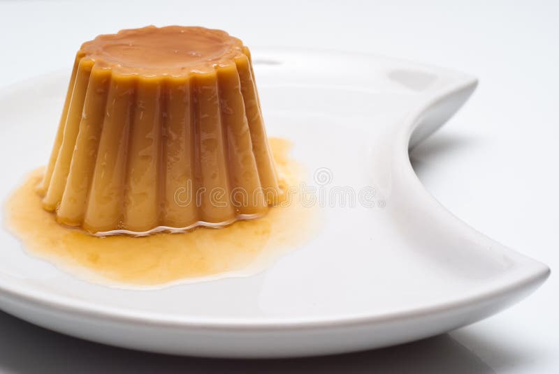 Delicious Yogurt Pudding with Caramel Stock Image - Image of moon ...