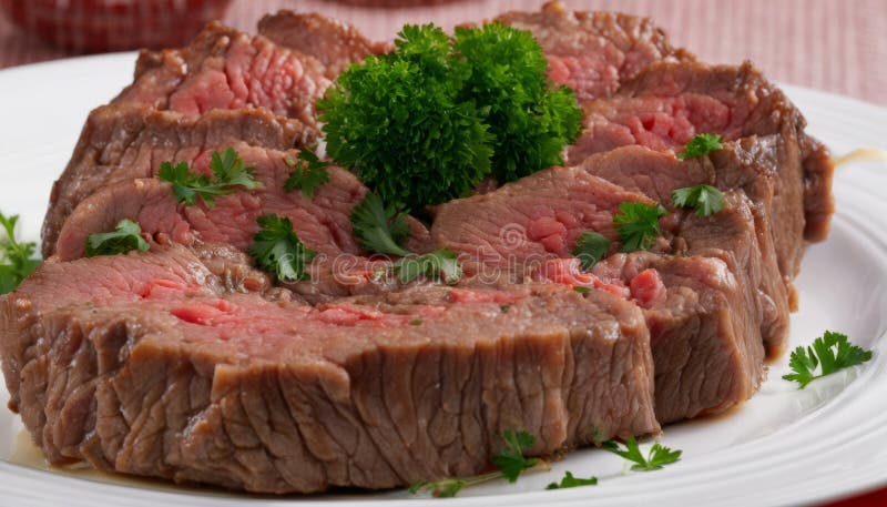 Deliciously Cooked Steak, Ready To Be Savored! Stock Illustration ...