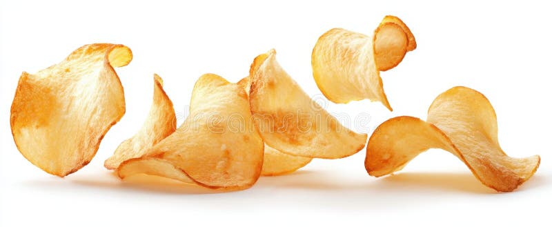 The Deliciously Crispy Potato Chips Floating in the Air AI Generated ...